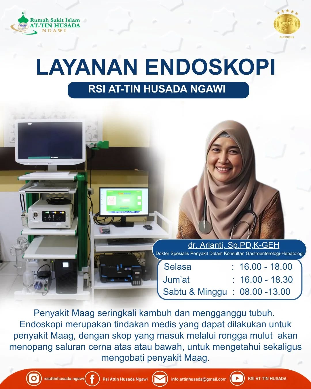 LAYANAN ENDOSKOPI SALURAN CERNA - RSI AT-TIN HUSADA NGAWI - RSI AT-TIN ...